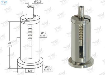 China Two - Parts Lock Cable Grippers Brass Material Plated In Nickel for sale