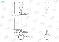 China Self Locking Adjustable Cable Hangers / Wire Hanging Display Systems Custom Length for sale