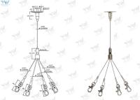 China Gripper Steel Wire Light Hanging Kit , 1 Cable Accepts 4 Cable Hanging Kit for sale