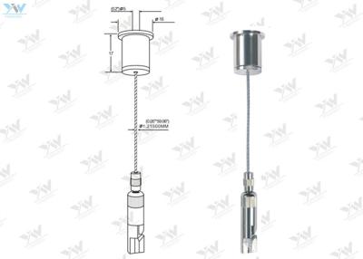 China Ø1.2 * 1500 Mm Cable Suspension Kits Brass Material Gripper With Security for sale