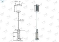 China High Precision LED Panel Suspension Kit / Brass Cable Gripper With Safety Lock for sale
