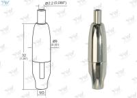 China Φ 9 *32 Mm Lock Cable Grippers Brass Plated Material For 1.5 Mm Steel Wire for sale