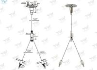 China Cross Cable Aquarium Light Hanging Kit / Wire Suspension Systems Mounting Accessory for sale