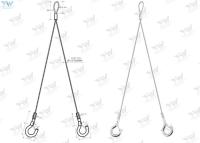 China Two Legs Steel Wire Suspension Kit Y Type Cross Cable Hanging With Snap Hooks for sale