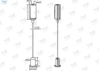 China Customize Color Adjustable Wire Suspension Hanging Kit For Linear Light for sale