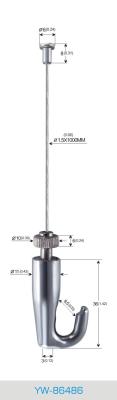 China Stainless Steel Cable Gripper Art Hanging System Adjustable Height 50 Lbs Weight Capacity for sale