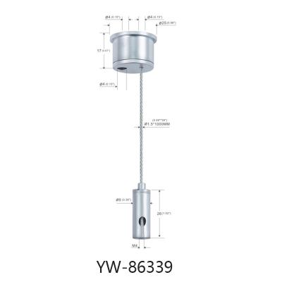 China LED Lightings Cable Set Up System With 1.2mm Screw In Wire 600mm Length Adjustable Finish for sale