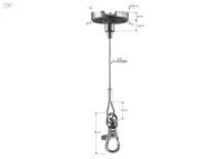 China Adjustable Height Wire Suspension Hanging Kit Flexible For 400 X 400 LED Panels for sale