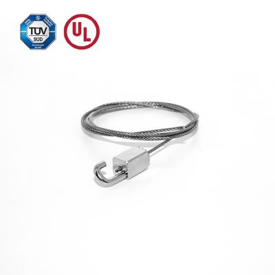 China Square Wire Lock With J Type Hook Cable Gripper With Nickel Plating for sale
