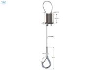 China Adjustable Art Cable Hanging System / Wire Suspension Kit For Signae for sale