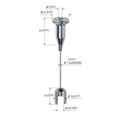China OEM Acoustic Panel Hanging System Up Adjustable 2000mm Length YW86004 for sale