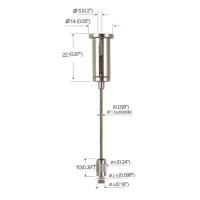 China Side Exit Ceiling Attachment Linear Light Wire Suspension System With 4*4 Slider YW86011 for sale