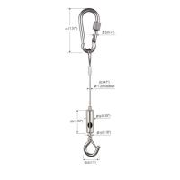 China Stainless Steel Acoustic Panel Light Suspension Kit Hanging System YW86020 for sale