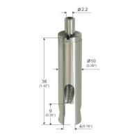China Security Cable Gripper Ceiling Mount With Groove And Side Exit YW86073 for sale