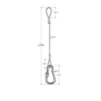 China Stage Lighting Fixture Wire Rope Sling With Snap Hook YW86515 for sale