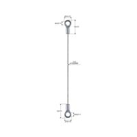 China Stage Security Quick Lock Steel Wire Rope Sling With Two Die Casting Eyelet YW86527 for sale
