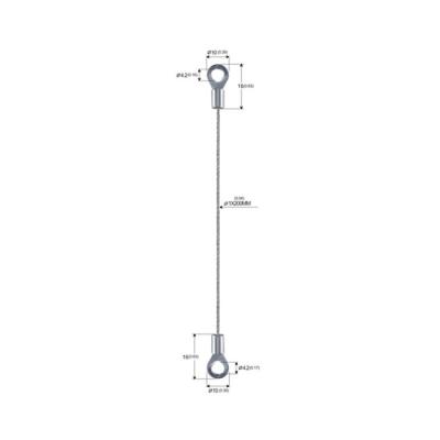 China Stage Security Quick Lock Steel Wire Rope Sling With Two Die Casting Eyelet YW86527 for sale