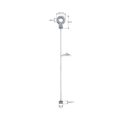 China 1mm Diameter Stainless Steel Wire Rope Sling With Dia Casting Eyelet YW86528 for sale