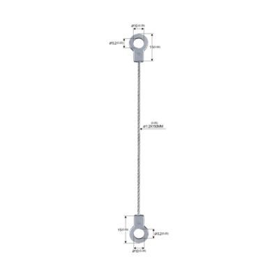 China Custom Pressed Steel Wire Rope Soft Lifting Sling With Hard Eye YW86529 for sale