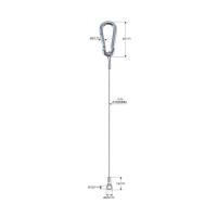 China Steel Wire Rope Cable Lanyard With Stamped Eye And Snap Hooks YW86536 for sale