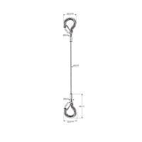 China Safety Steel Wire Rope Cable With Lanyard Hooks Double Casting Hook YW86538 for sale