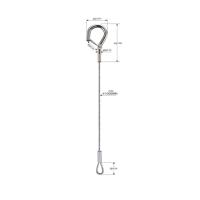 China 304 Steel Cable Lifting Slings With Loop And Die Cast Hook YW86540 for sale