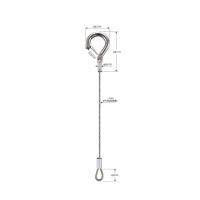 China 304 Stainless Steel Material Wire Rope Sling With Loop Die Cast Hook YW86541 for sale