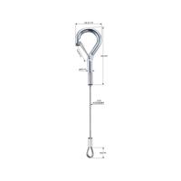 China Steel Cable Lifting Slings 32.5*76mm Die Cast Hook Fitting YW86544 for sale