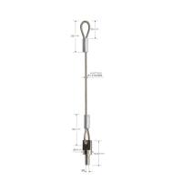 China 1.2mm Dia Stainless Steel Wire Rope Sling With Loop And Loop Screw Accessory YW86365 for sale