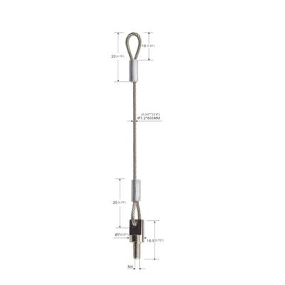 China 1.2mm Dia Stainless Steel Wire Rope Sling With Loop And Loop Screw Accessory YW86365 for sale