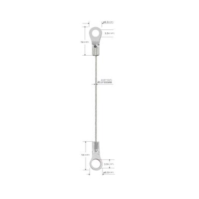 China Stamped Eyelet End Security Wire Rope Sling Galvanized Surfaced 7x7 YW86368 for sale