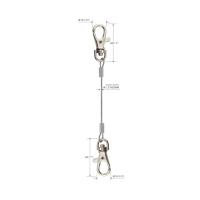 China 1x7 IWRC Galvanized Security Cable with D Ring Swivel Loop Eye Snap End YW86373 for sale
