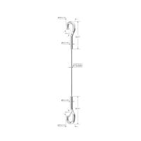 China 304 Stainless Steel Security 1x7 IWRC Sling With Double Hook End YW86370 for sale