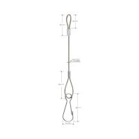 China Steel Wire Rope Sling With Loop And Lanyard Hooks 1.2*600mm YW86374 for sale