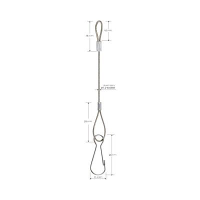 China Steel Wire Rope Sling With Loop And Lanyard Hooks 1.2*600mm YW86374 for sale