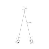 China Double Mini Hook End Galvanized Steel Security Cable With Two Legs YW86375 for sale
