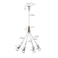 China Four Legs With Lobster Clip Art Cable Hanging System Brass 1000mm Length YW86022 for sale