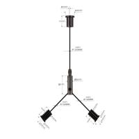 China LED Panel Light Cable Hanging Kit Brass Plated Black Y-Fits YW86034 for sale