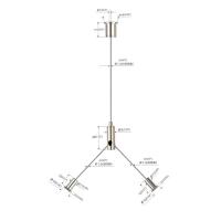 China Y Fits Cable Hanging Kits Copper Plated Nickel For LED Panel Lights YW86035 for sale