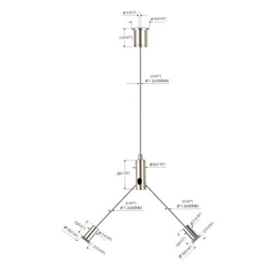 China Y Fits Cable Hanging Kits Copper Plated Nickel For LED Panel Lights YW86035 for sale