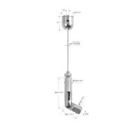 China Ceiling Light Suspension Kit Nickel Plated Brass With Adjustable Gripper YW86340 for sale