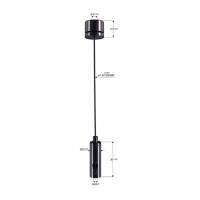 China Led Linear Lighting Systems Wire Suspension Kit Black Color M6 Thread YW86473 for sale