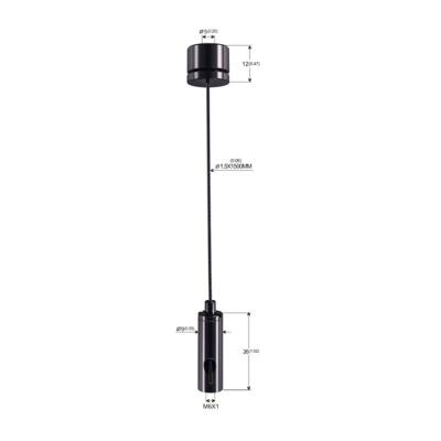China Led Linear Lighting Systems Wire Suspension Kit Black Color M6 Thread YW86473 for sale