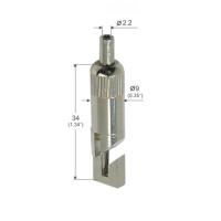 China Nickel Plated Grippers 9*34mm Square Hook For Hanging Systems YW86125 for sale