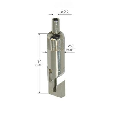 China Nickel Plated Grippers 9*34mm Square Hook For Hanging Systems YW86125 for sale