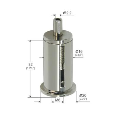 China Self Locking Nickel Plated Cable Lock Gripper Without Safety Cap YW86101 for sale