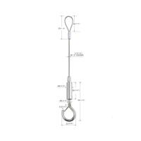 China LED Lighting Wire Suspension Kit With One Loop And One Hook  YW86361 for sale
