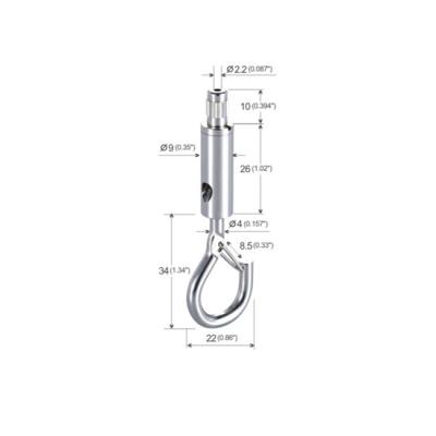 China Grip Hook Saftey Cap Magic Brass+Iron Material For Aircraft Cable YW86415 for sale