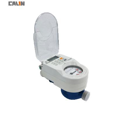 China Multi Jet Brass Body Prepaid Water Flow Meter LCD Display Smart RFID Card for sale