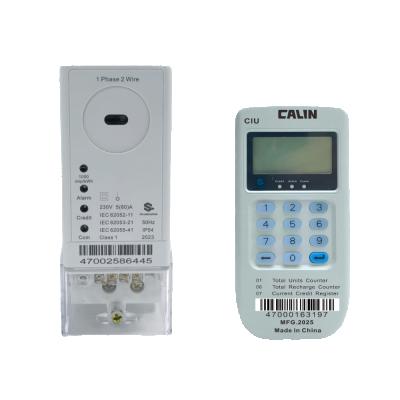 China Keypad Prepaid Electricity Meter RF Communication 35mm Din Rail Remotely Monitoring for sale